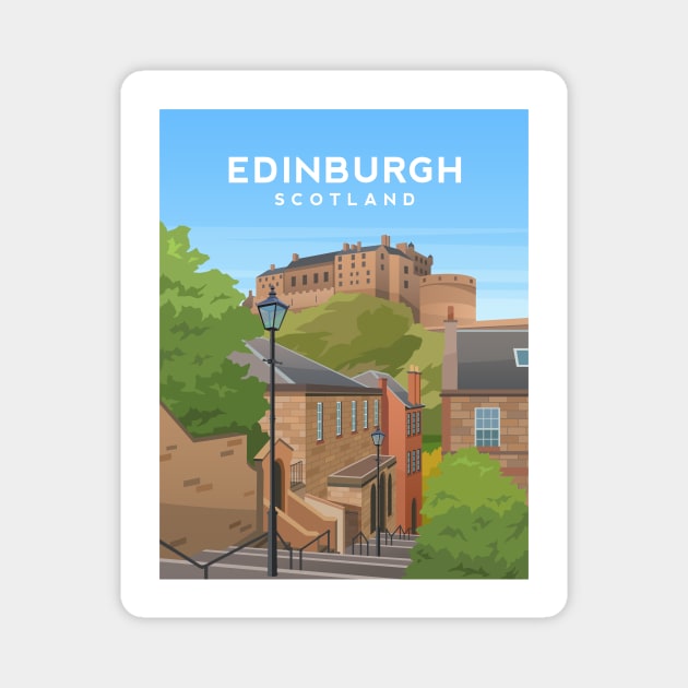 Edinburgh Castle, Scotland - Edinburgh - Magnet | TeePublic