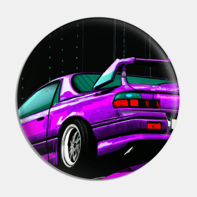 Vaporwave JDM car - Jdm Car Vaporwave - Pin | TeePublic