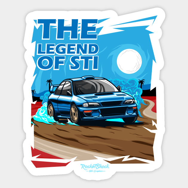 WRX sti legend illustration - Wrx - Sticker | TeePublic