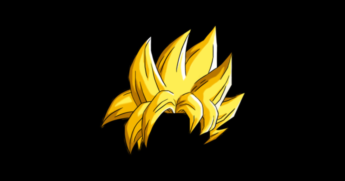 Goku Super Saiyan Hair - Dragon Ball Z - Sticker | TeePublic