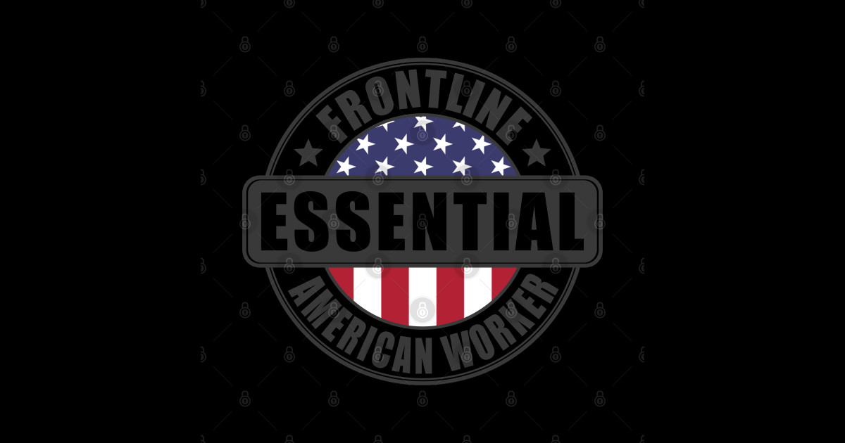 Frontline Essential American Worker - Essential Worker - Sticker ...