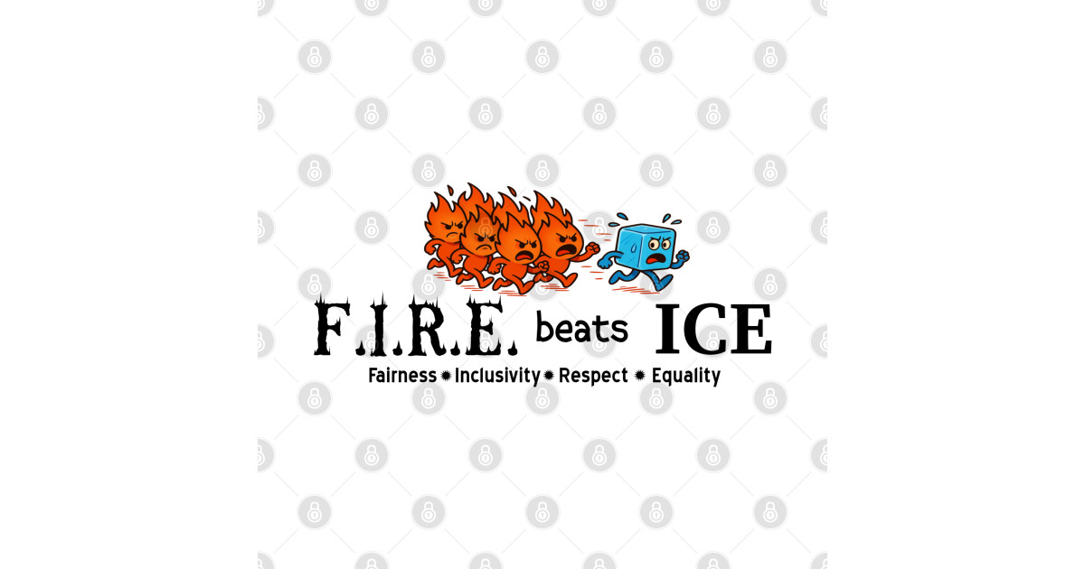 Fire beats Ice - Ice - T-Shirt | TeePublic
