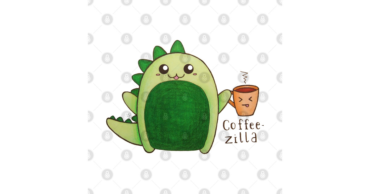 Coffeezilla - Kawaii Dinosaur with a Caffeine Addiction - Coffeezilla ...