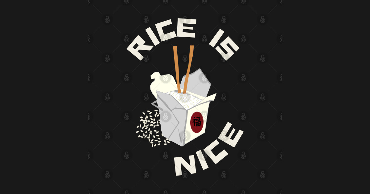 Rice is Nice Takeout Box of Rice Chopsticks Asian Food Rice - Rice Is ...