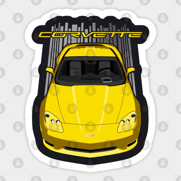 Corvette C6 - Yellow - Corvette C6 - Sticker | TeePublic