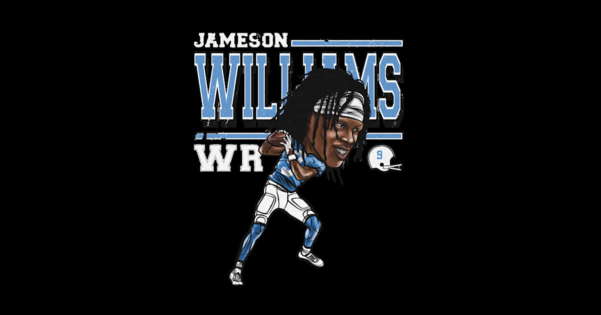 Jameson Williams Detroit Cartoon - Jameson Williams - Sticker | TeePublic