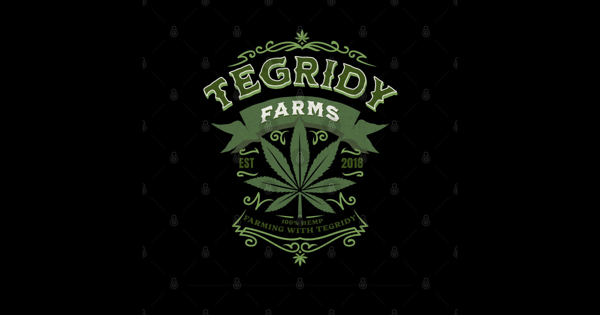 Tegridy Farms, Farming with Tegridy. - Tegridy Farms - Sticker | TeePublic