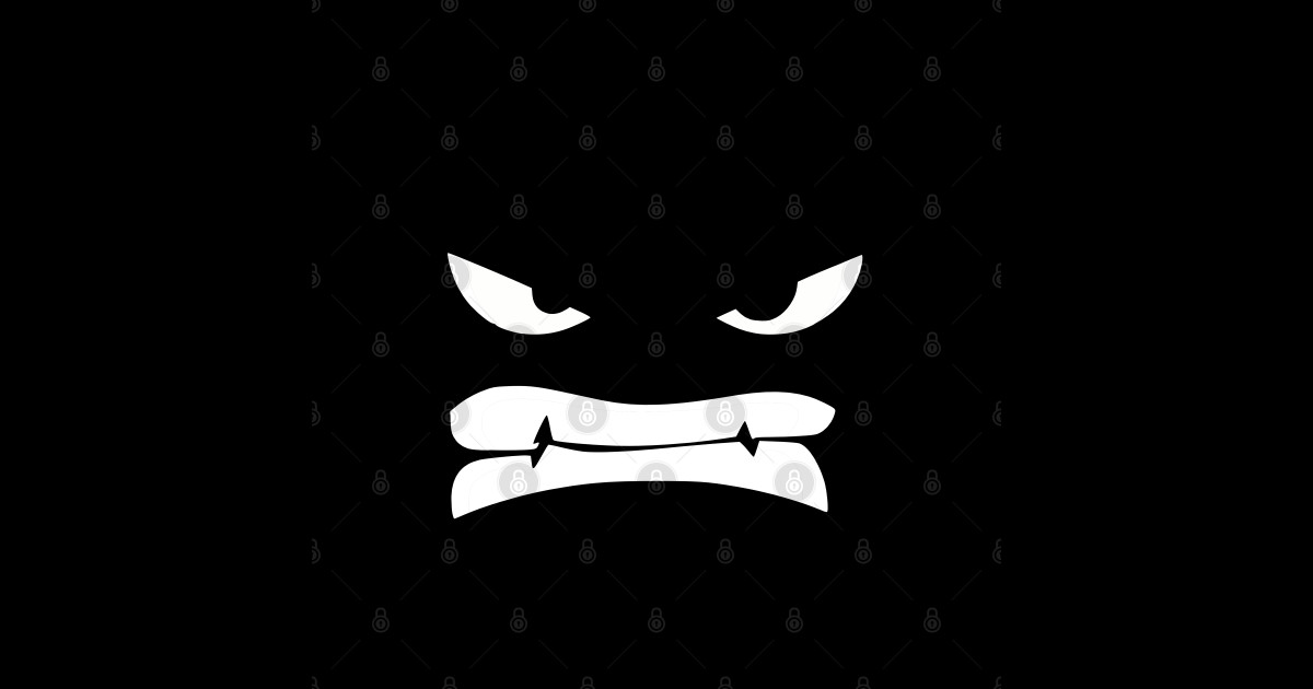 Mad Face, Angry Face - Angry Face - Sticker | TeePublic