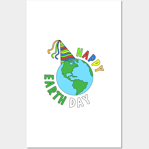 Earth day Happy Birthday Planet celebration - Earth Day - Posters and ...