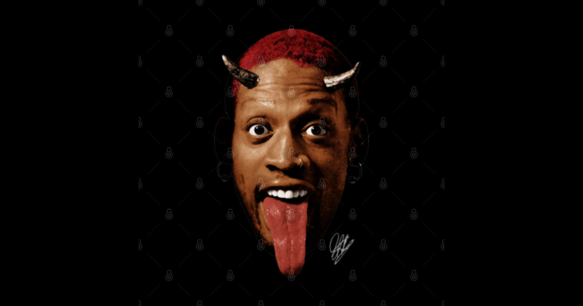 Dennis Rodman Big Face - Dennis Rodman - Posters and Art Prints | TeePublic
