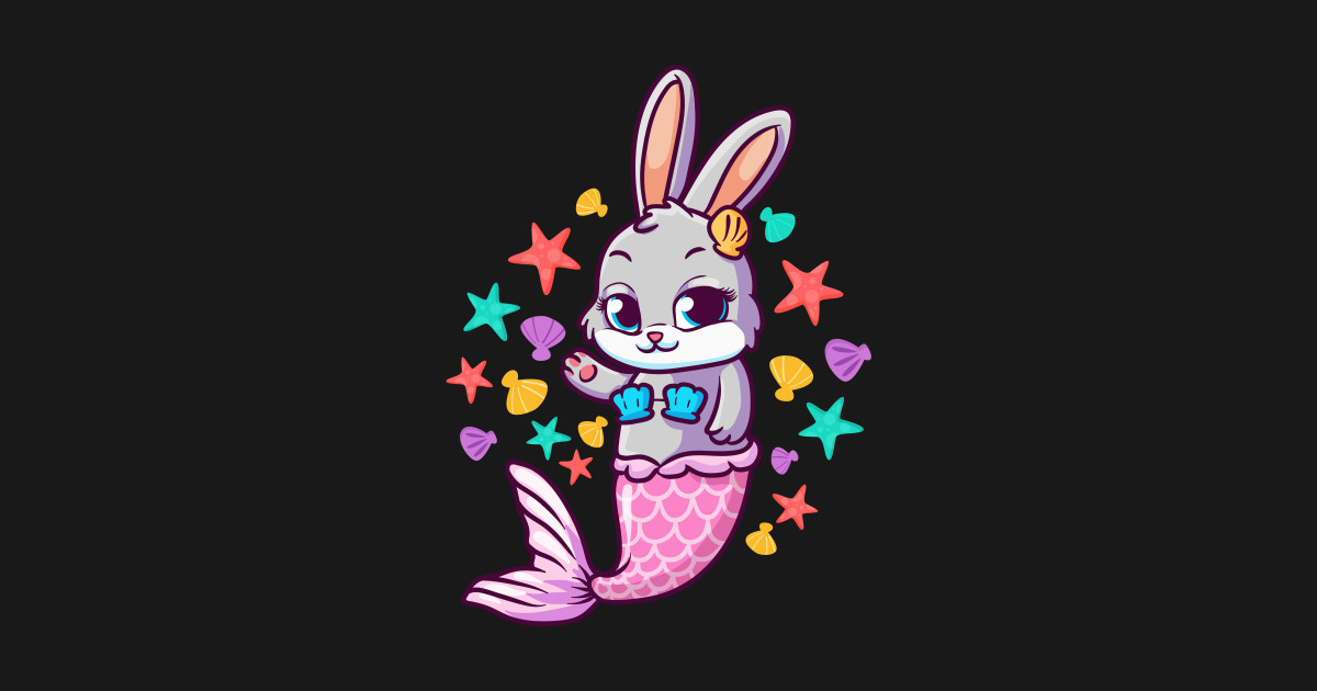 Cute Bunny Mermaid Swimming Bunnies - Bunny Mermaid - Tank Top | TeePublic