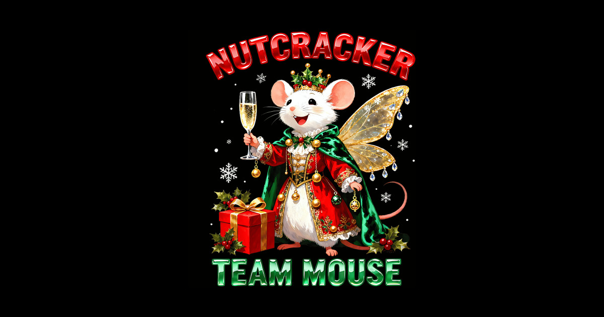 Nutcracker Team Pink Ballet Fairy Mouse Vintage Christmas Design ...