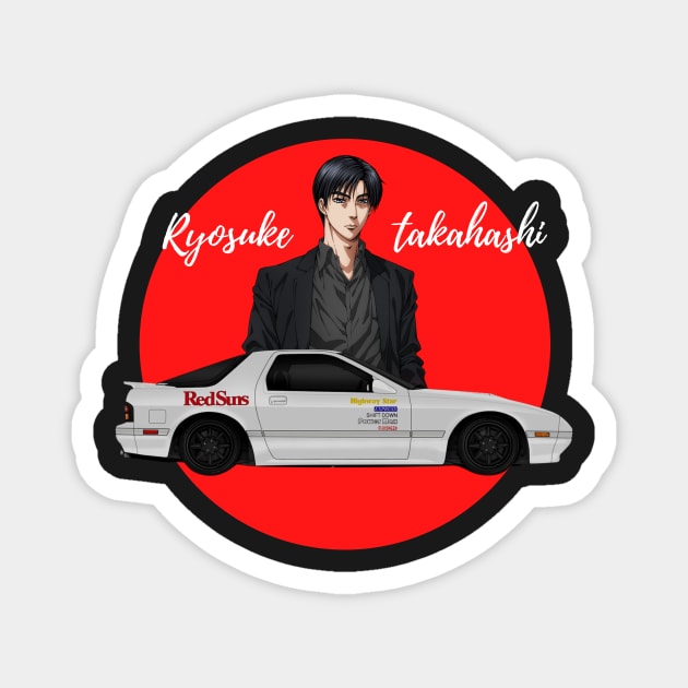 Ryosuke Takahashi Initial d rx7 fc3s - Initial D - Magnet | TeePublic