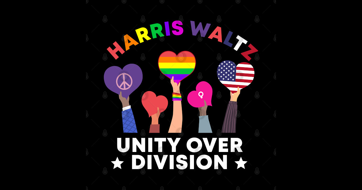 Unity-Over-Division-Harris-Walz - Unity Over Division - Sticker | TeePublic