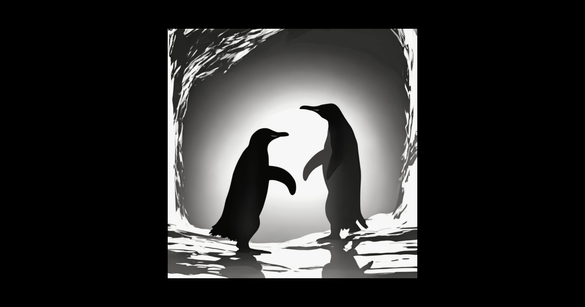 Penguins Shadow Silhouette Anime Style Collection No. 74 - Digital Art ...