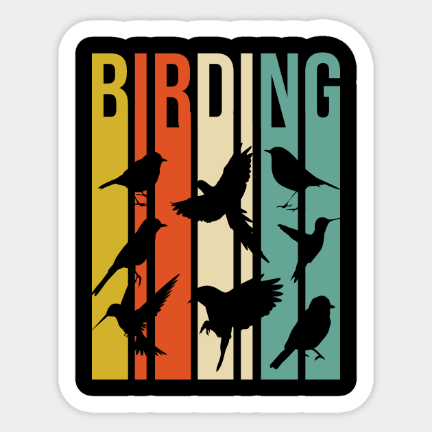 Retro Birding Graphic Bird Watchers Vintage Birding Design - Bird ...