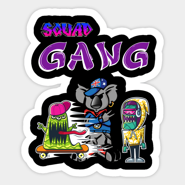 SQUAD GANG SET DESIGN - Squad - Sticker | TeePublic
