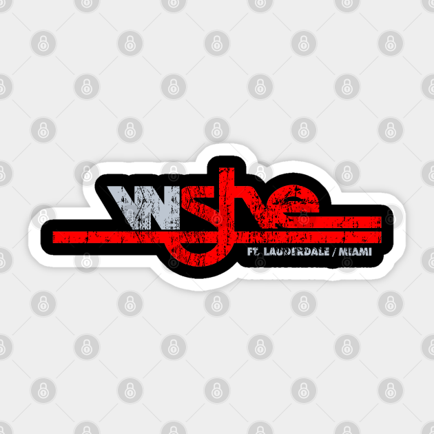 Wshe Miami Classic radio - Radio Station - Sticker | TeePublic