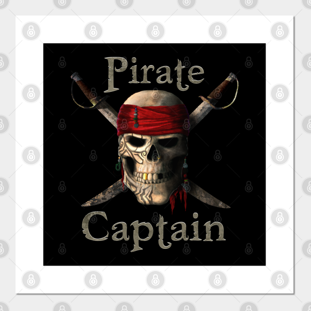 Pirate Captain Skull and Swords Jolly Roger Flag - Jolly Roger ...