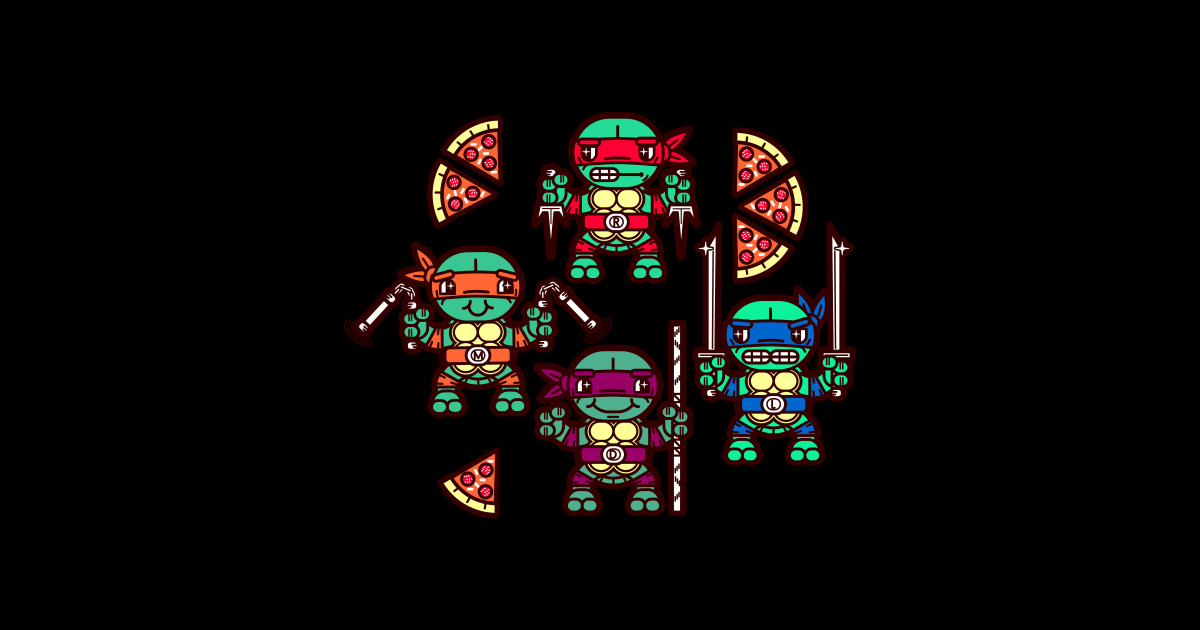 Teenage Mutant Ninja Turtles Pizza Party - Ninja Turtles - Sticker ...