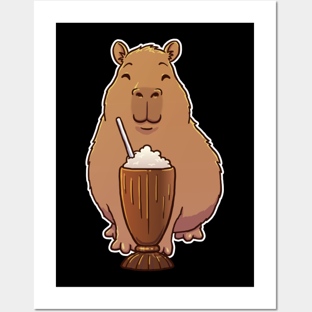 Capybara Chocolate Milkshake - Capybara - Posters and Art Prints ...