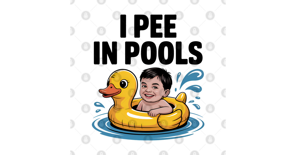 I Pee In Pools Embarrassing Funny Vacation Beach Swimmer - Vacation - T ...