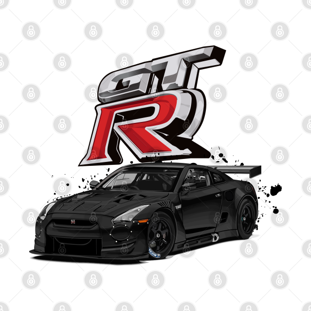 Nissan Gtr r35 - Race - Pin | TeePublic