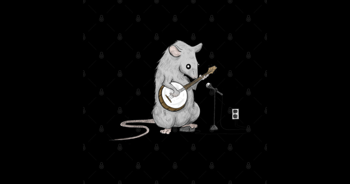 Banjo Mouse - Mouse - Sticker | TeePublic