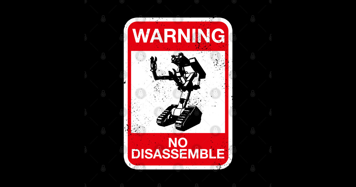 Warning - No Disassemble - distressed - Movies - Sticker | TeePublic