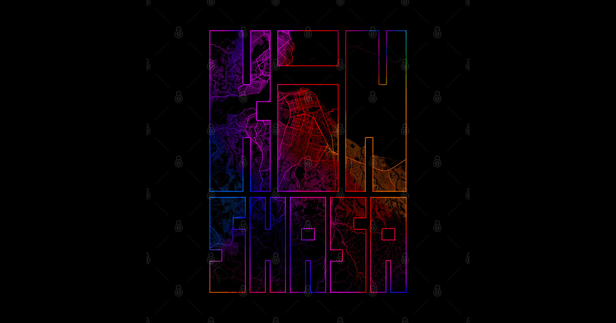 Kinshasa, DR Congo City Map Typography - Colorful - Kinshasa - Sticker ...