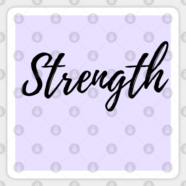 Strength - Purple Background Positive Affirmation - Strength - Sticker ...