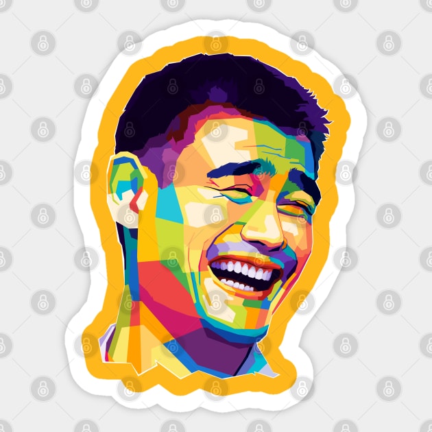 laughing Yao Ming Meme Pop Art - Meme - Sticker | TeePublic