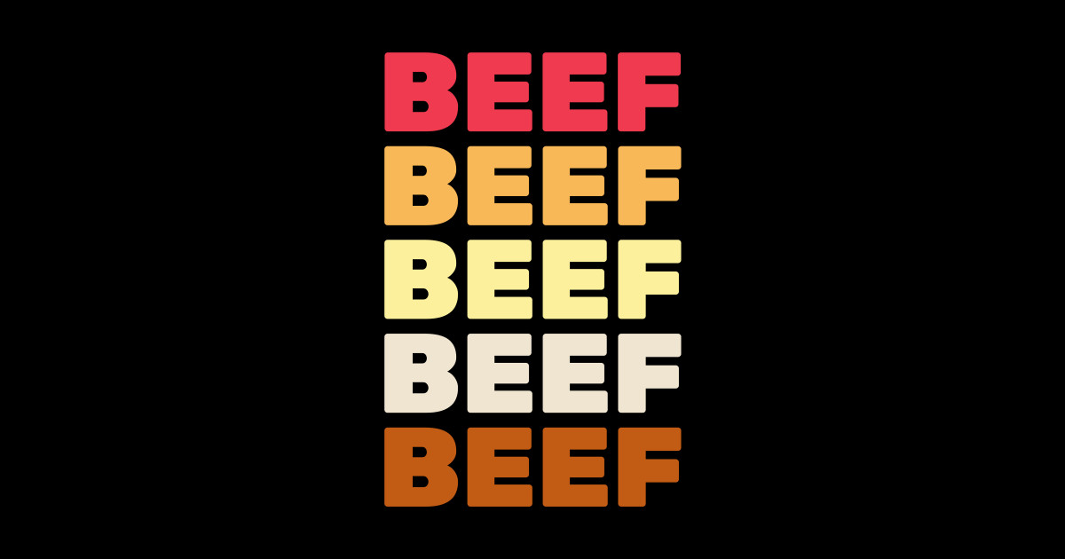 Beef Vintage Food - Beef - Sticker | TeePublic