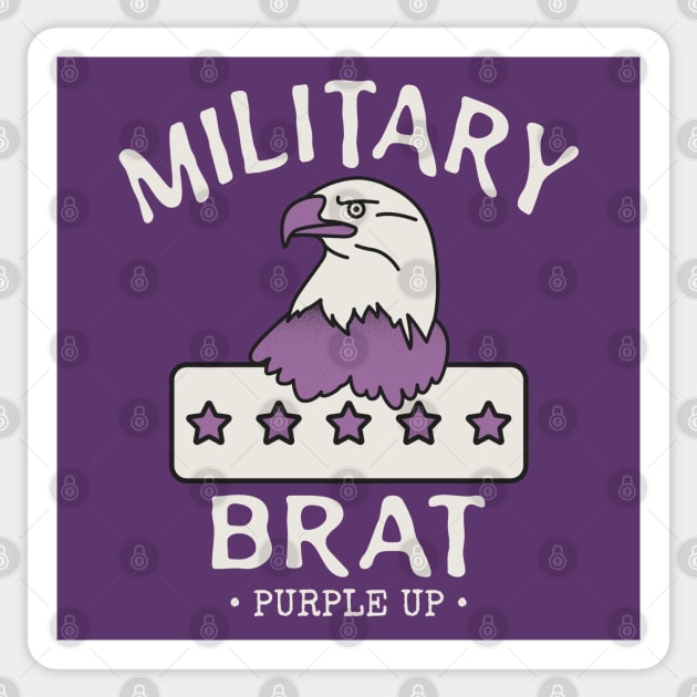Vintage Military Brat - Military Child Month - Sticker | TeePublic