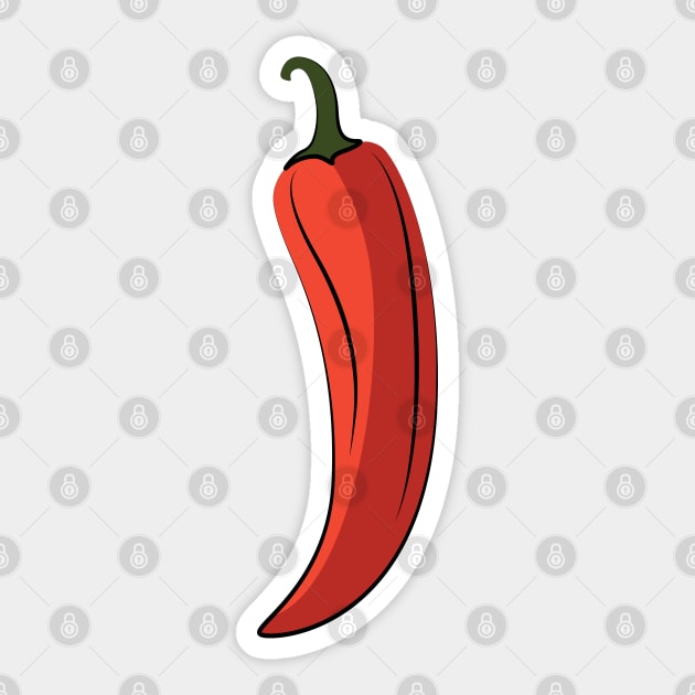 Chilli Pepper - Chilli - Sticker | TeePublic