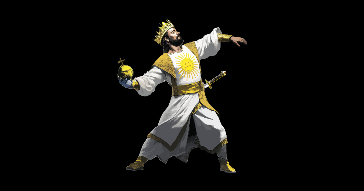 Holy Grail King Arthur throwing the Holy Hand Grenade. Tribute to ...