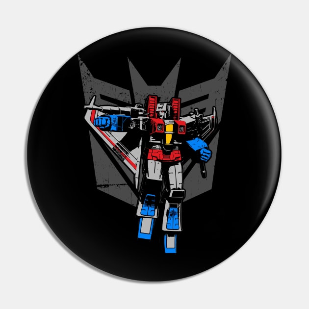 STARSCREAM - Big Decepticon - Robzilla Robot - Pin | TeePublic