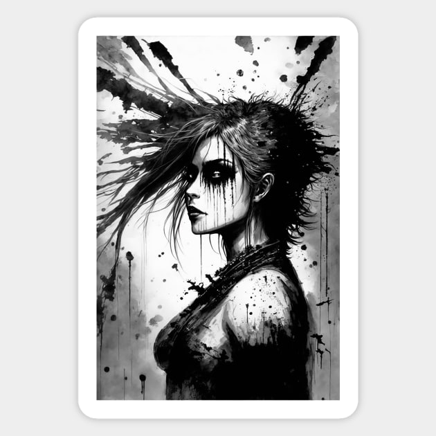 Haunted Banshee Ghost - Black And White - Sticker | TeePublic