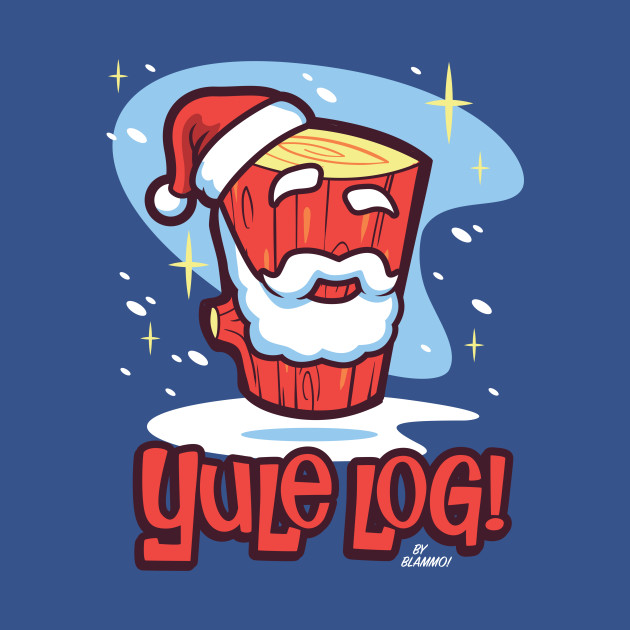 Yule Log by Blammo! - Ren And Stimpy - T-Shirt | TeePublic