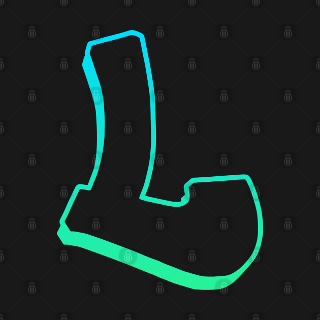 Letter L - Outline - Letter - T-Shirt | TeePublic