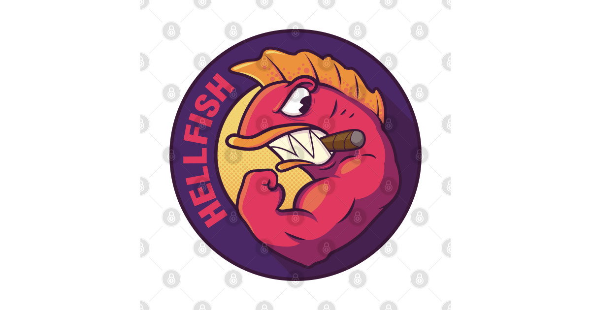 The Flying Hellfish - Hellfish - Baseball T-Shirt | TeePublic