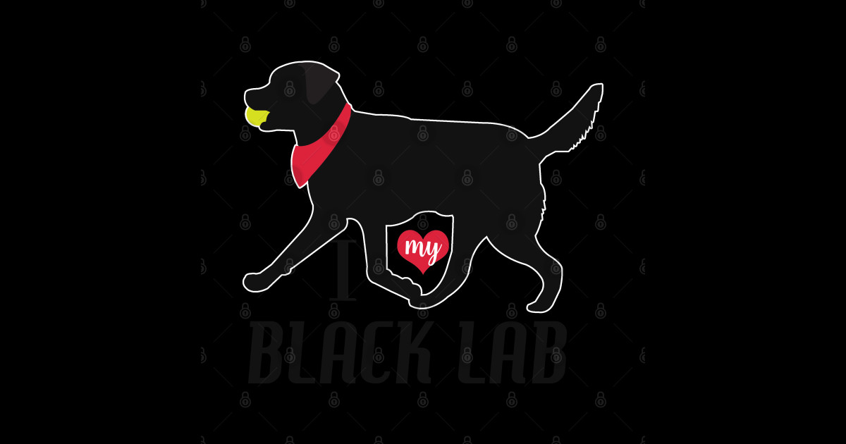 Black Lab Pattern in Purple Black Labs with Hearts Dog Patterns - Black ...
