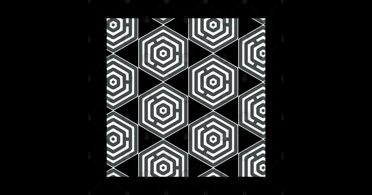 Hexagon pattern - Hexagon Pattern - Sticker | TeePublic