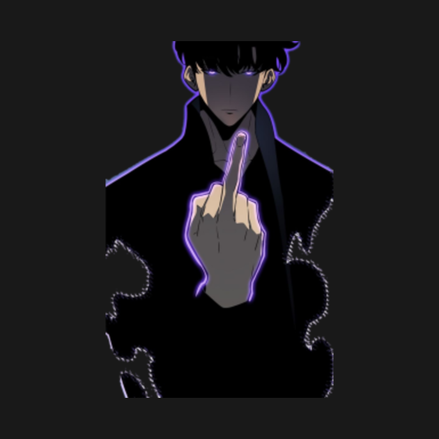 Sung jin woo middle finger - Sung Jin Woo - T-Shirt | TeePublic