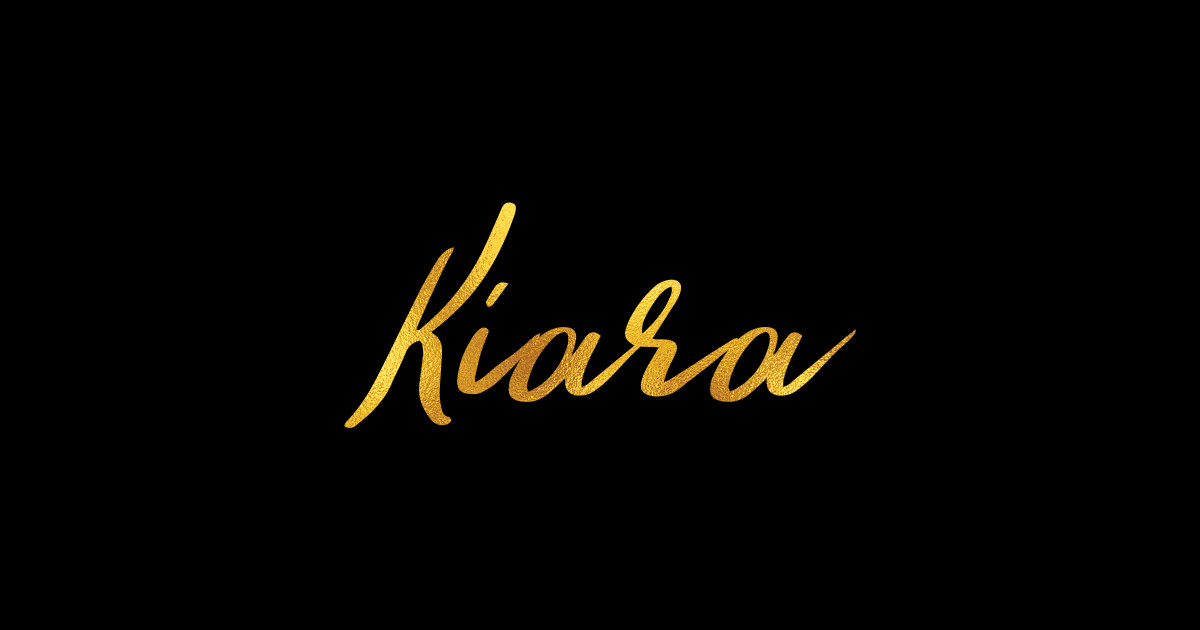 Kiara Name Hand Lettering in Faux Gold Letters - Kiara - Sticker ...