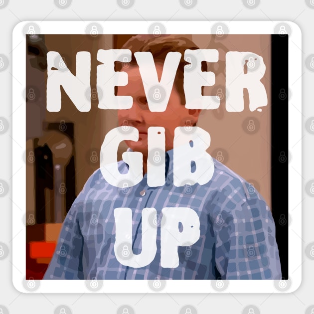 Never Gib Up, Funny Meme Gen Z - Never Gib Up - Sticker | TeePublic