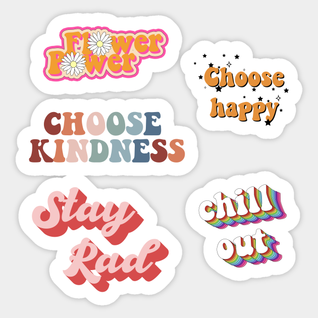 70's 80's Cool retro sticker pack - Retro Vintage Aesthetic - Sticker ...
