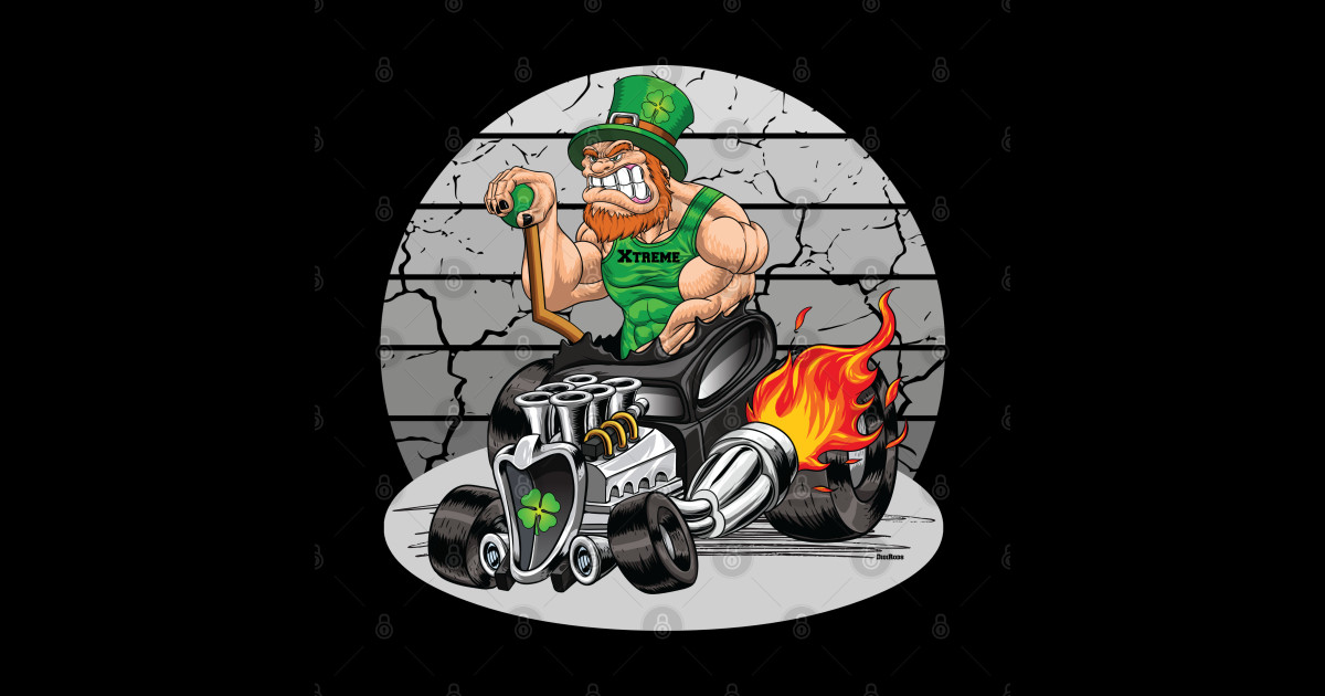 DigiRods XRod Tough Irish Leprechaun Muscle Extreme Hot Rod Flaming ...