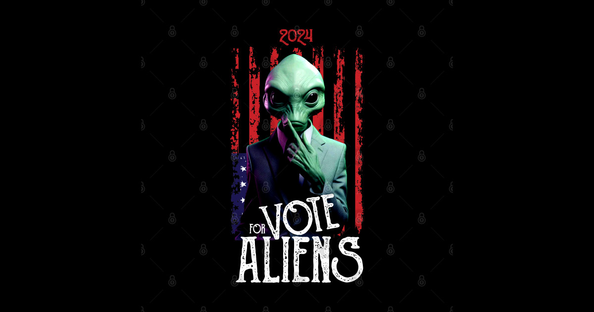 Vote-For-Aliens - Vote For Aliens - Sticker | TeePublic