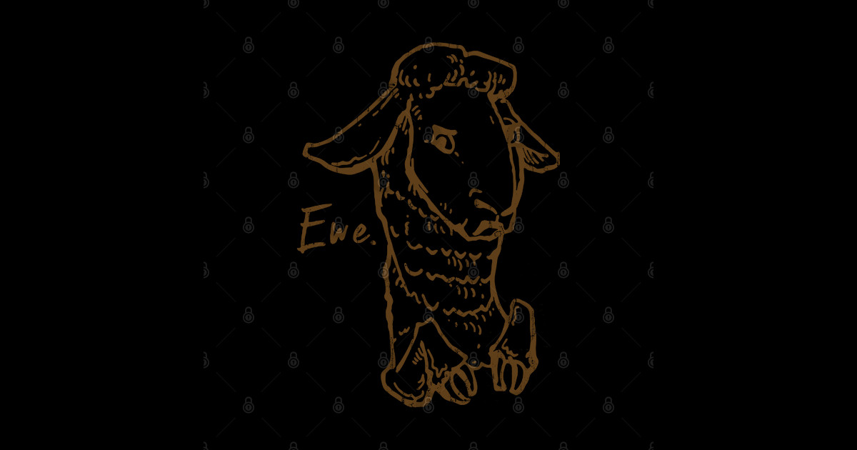Ewe Funny Goat - Goat Lover - Sticker | TeePublic